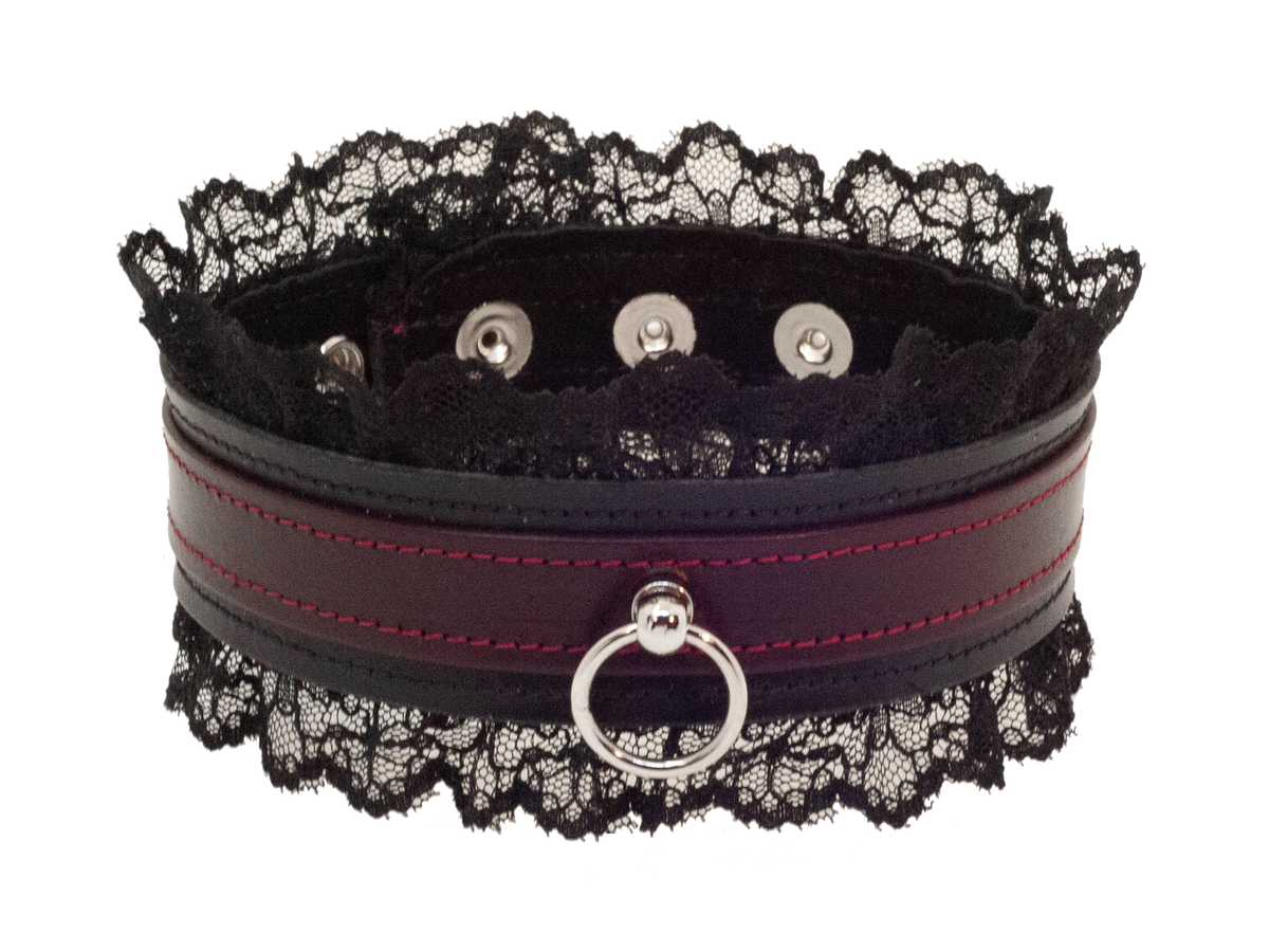 Select Fancy Collar - Black Cherry - Black Lace – LXB Wholesale